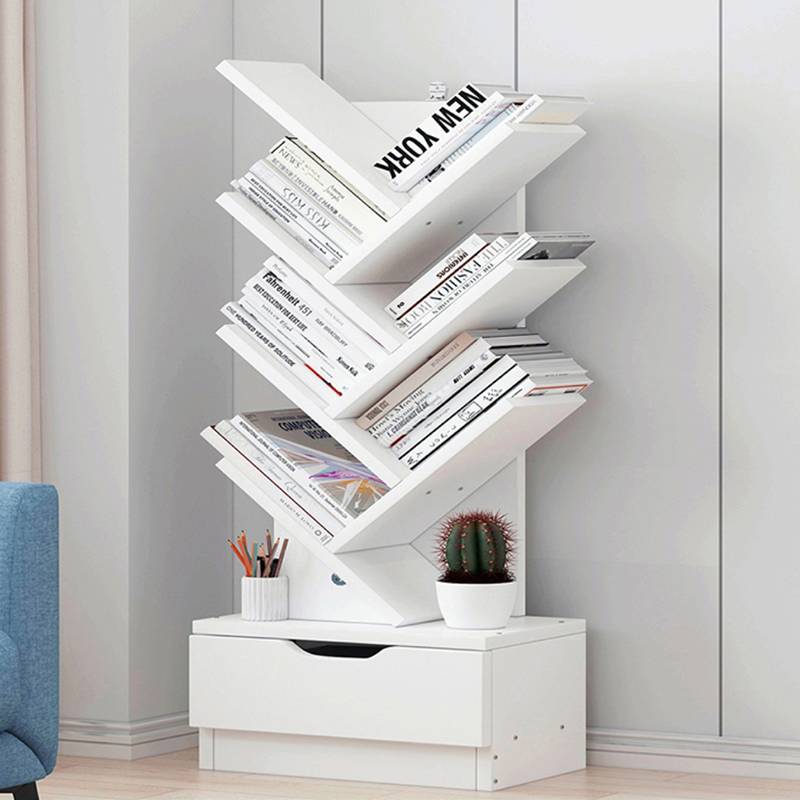 Bookshelf simple floor shelf creative tree bookcase simple shelf ...